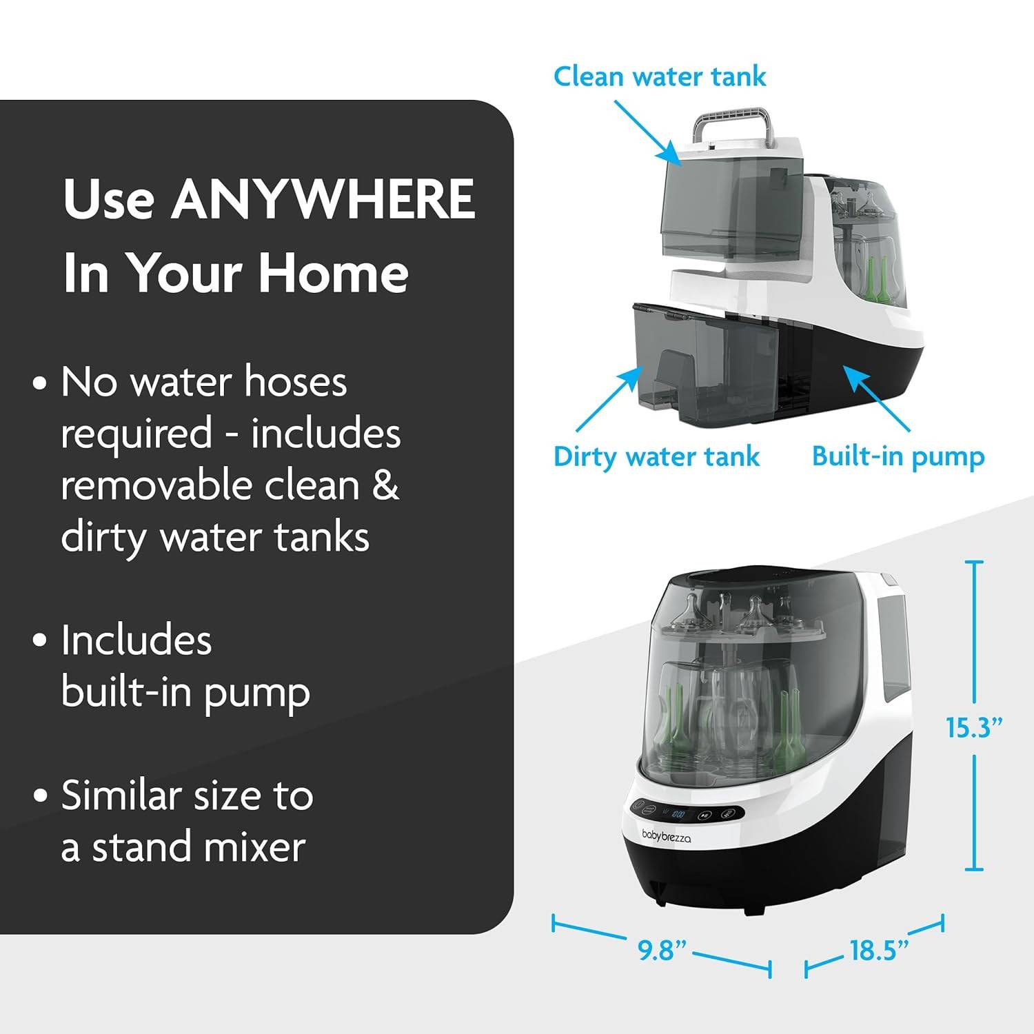 Baby Brezza Bottle Wash Sterilise and Drying Washer Pro Machine ...