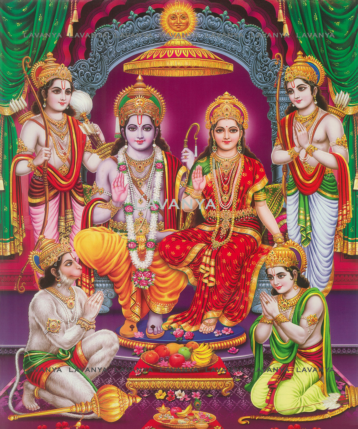 Ram Durbar Digital Photo with Lamination and Frame (L184B) | Shopee ...