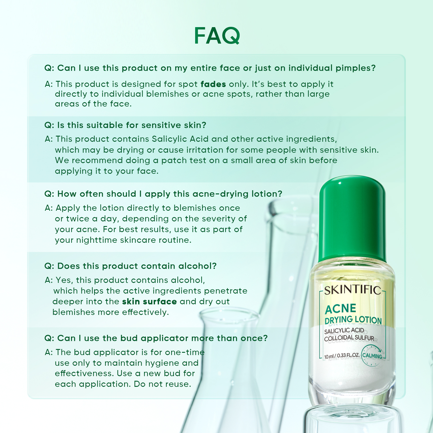 SKINTIFIC Acne Drying Lotion Salicylic Acid Anti-Acne Serum Acne Patch ...