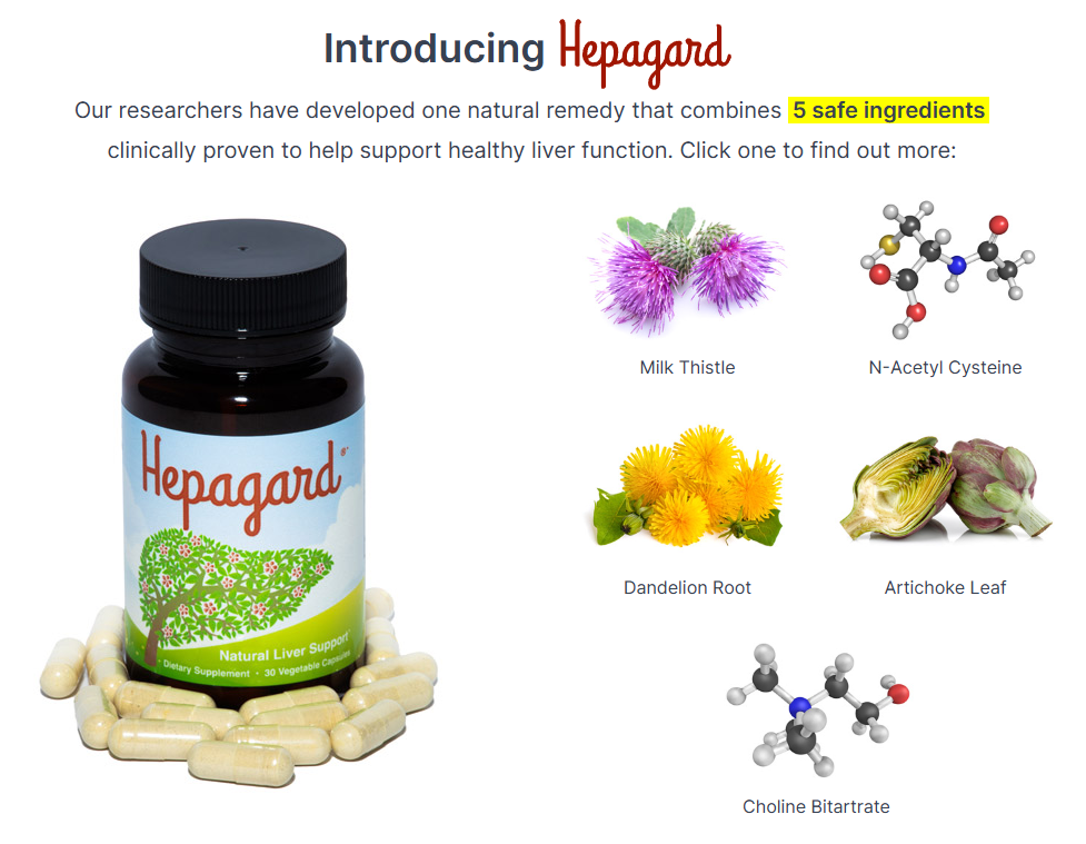 NUTREANCE HEPAGARD - Natural Liver Support Supplement - Non-GMO, Gluten ...