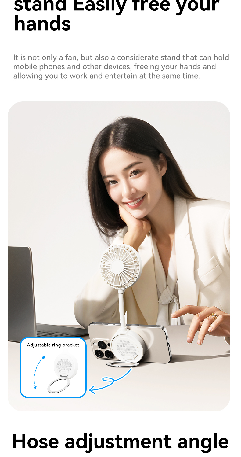 Amgras MagFan mobile phone magnetic fan portable desktop bracket kipas ...