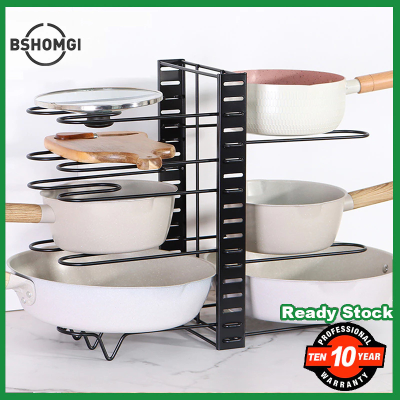 Space-Saving Foldable Kitchen Rack Organizer - Adjustable 30kg Heavy ...