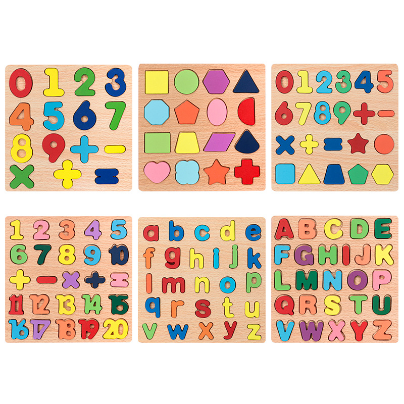 Papan Puzzle Kayu ABC – Huruf Besar & Kecil, Nombor, Padanan & Susunan ...