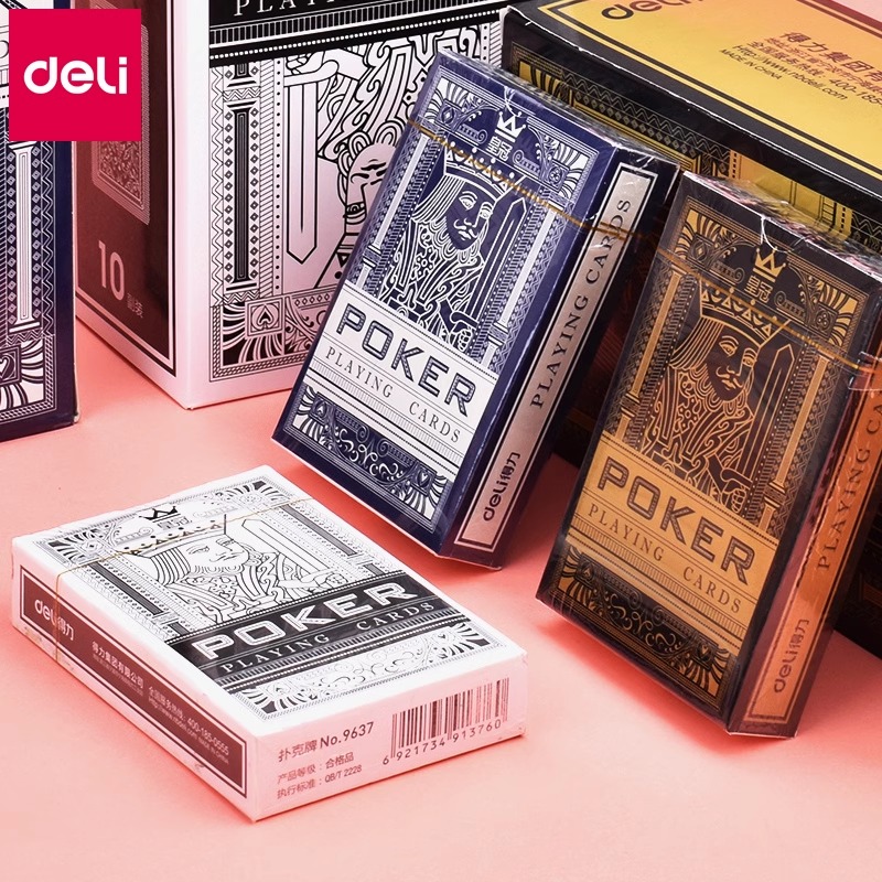 DELI Poker Card Poker Playing Card Game 得力扑克牌 Card Game with Plastic ...