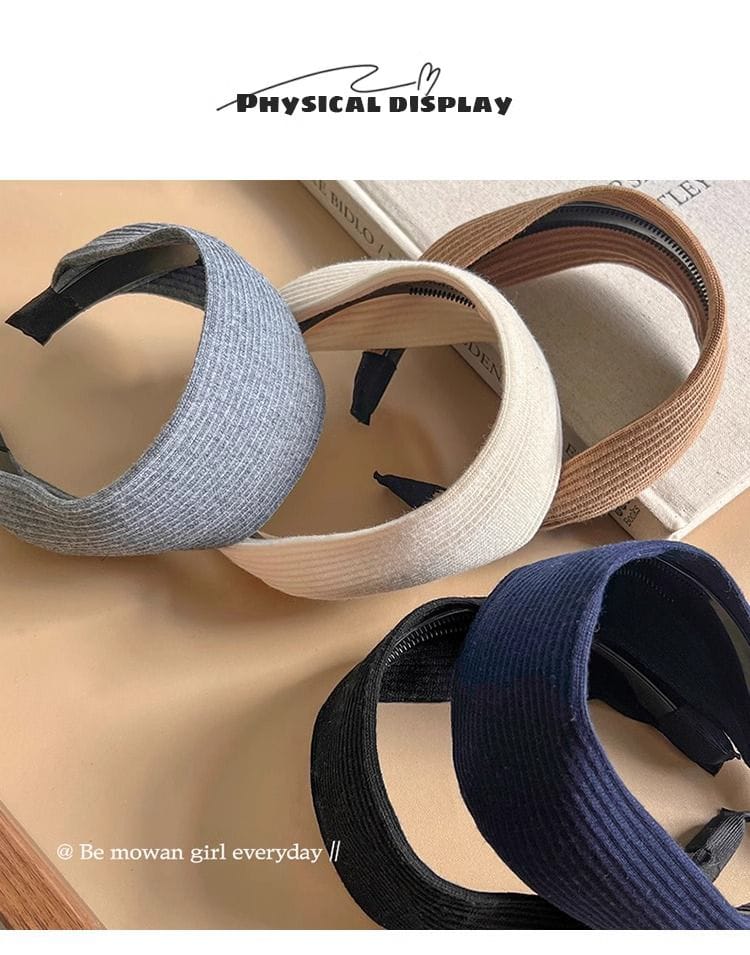 Vintage Knitted Wide Headband Bando Fesyen Girl Headdress Cute Durable ...
