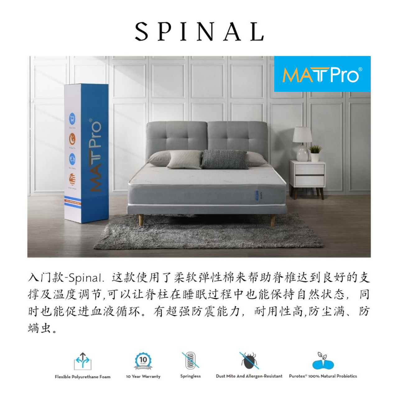 MATTPro Spinal/Free Delivery/90-Night Free Trial/Zero Motion Transfer ...