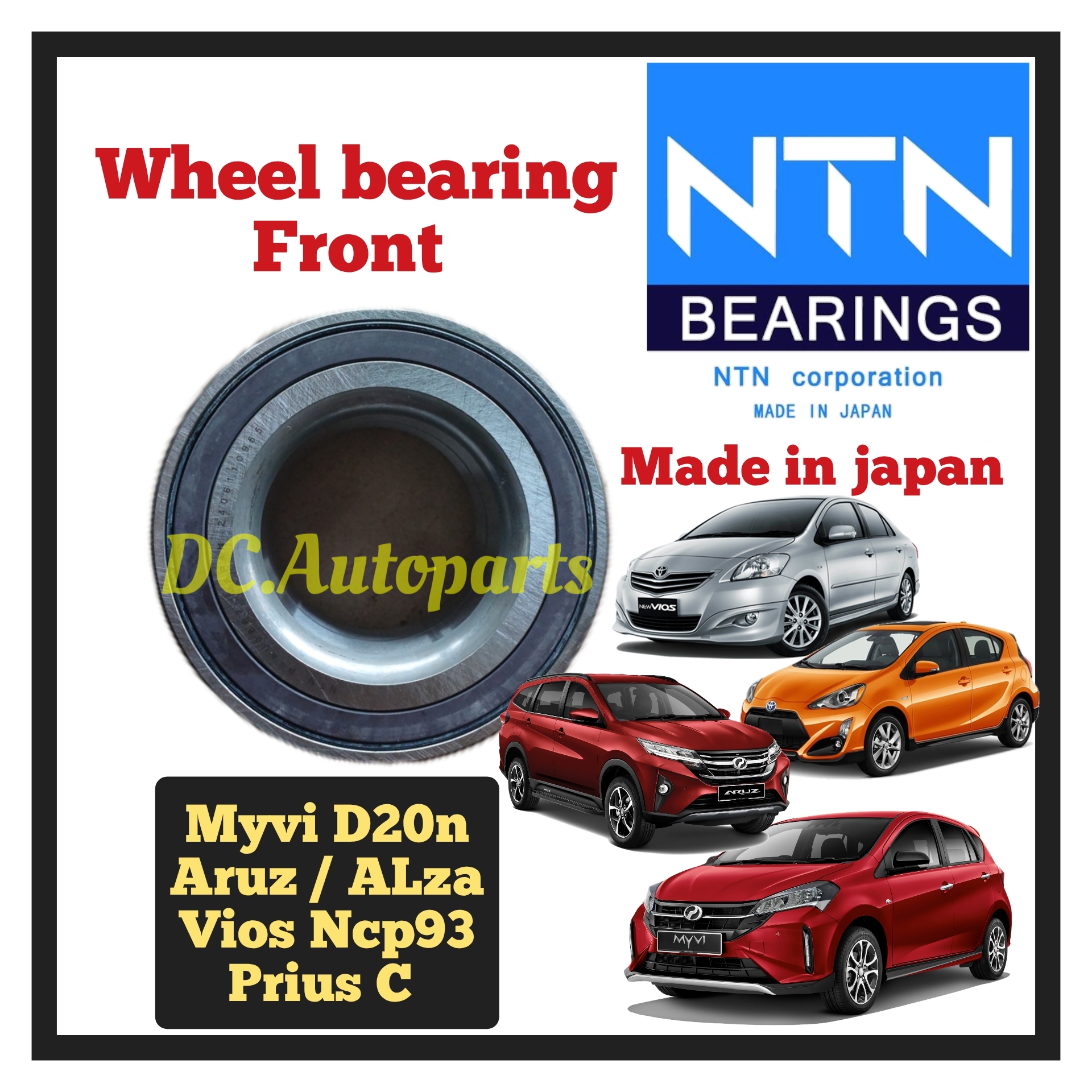 (MADE IN JAPAN) NTN FRONT WHEEL BEARING TOYOTA VIOS NCP93 PRUIS C NHP10 ...