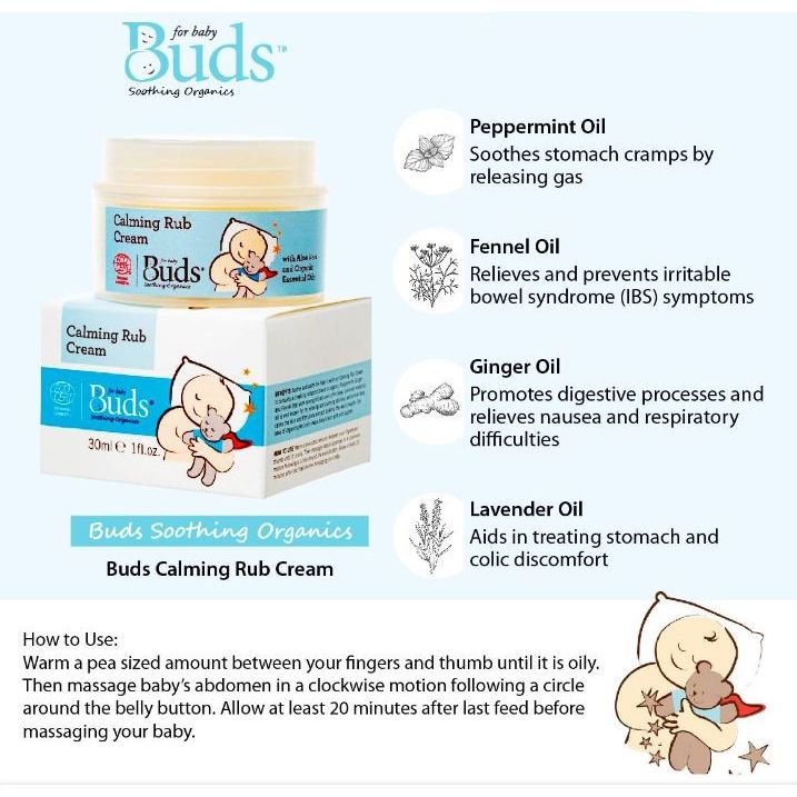 Buds BSO Soothing Organics Calming Rub Cream (30ml & 50ml) | Shopee ...