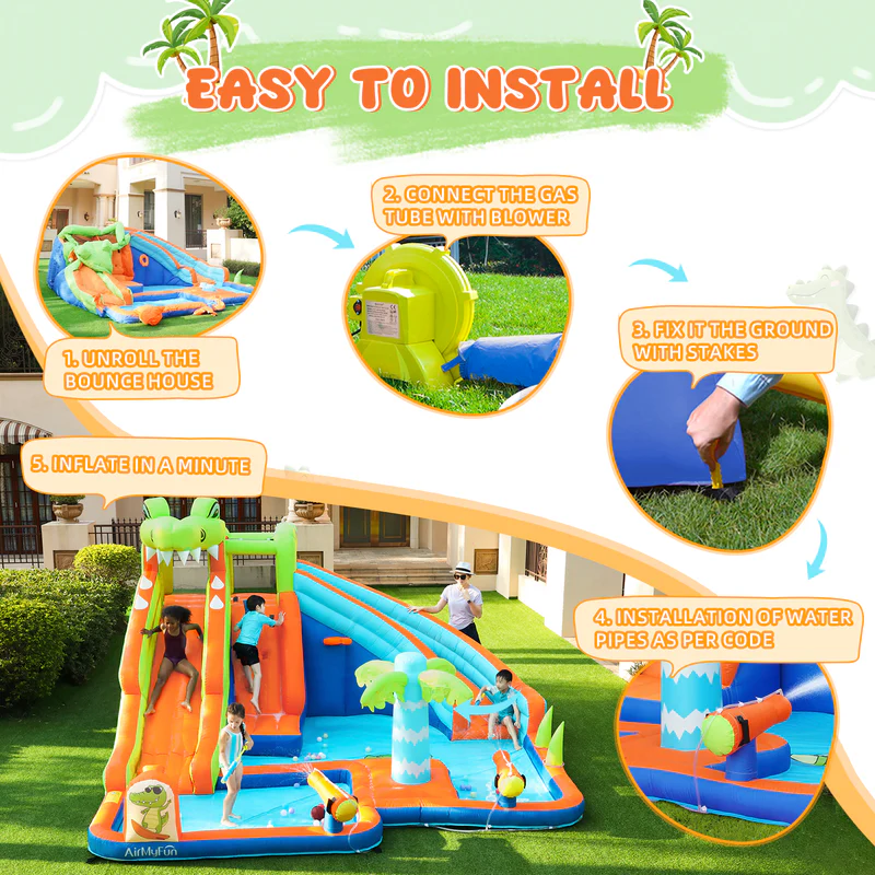 AirMyFun's New Inflatable Slide Castle: A Water - filled Kingdom of Fun ...
