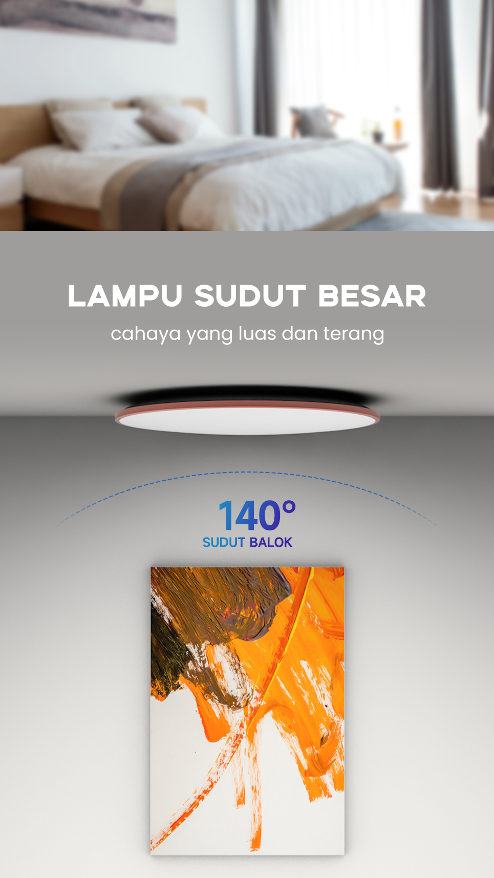 HAN RIVER 3Color Ceiling Light Modern Design 48W/36W/20W Dampproof ...