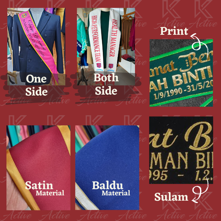 SELEMPANG GRADUASI dan BEAUTY PEGEANT.(PRINT/SULAM) | Shopee Malaysia