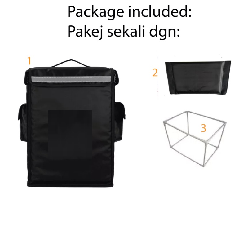 Beg Delivery Makanan 42L Waterproof - Backpack Thermal Insulated Untuk ...