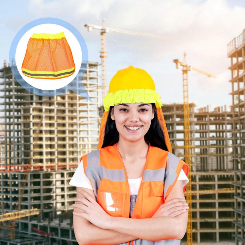 Universal Safety Helmet Sun Shade Protection with Reflective Birdseye ...