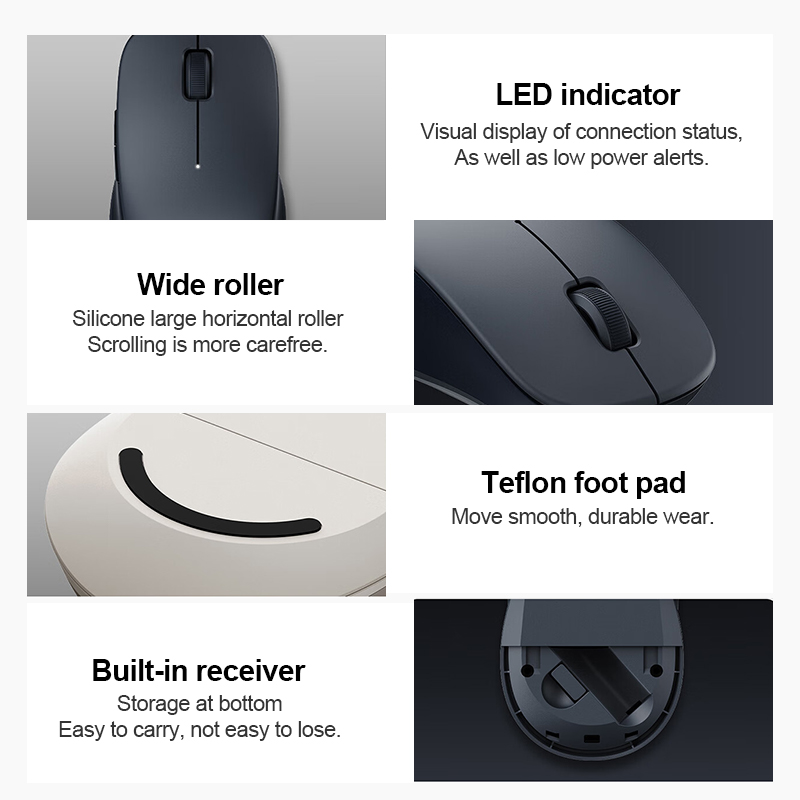 Xiaomi Wireless Bluetooth Dual Mode Mouse 2 1200DPI Convenient Side ...
