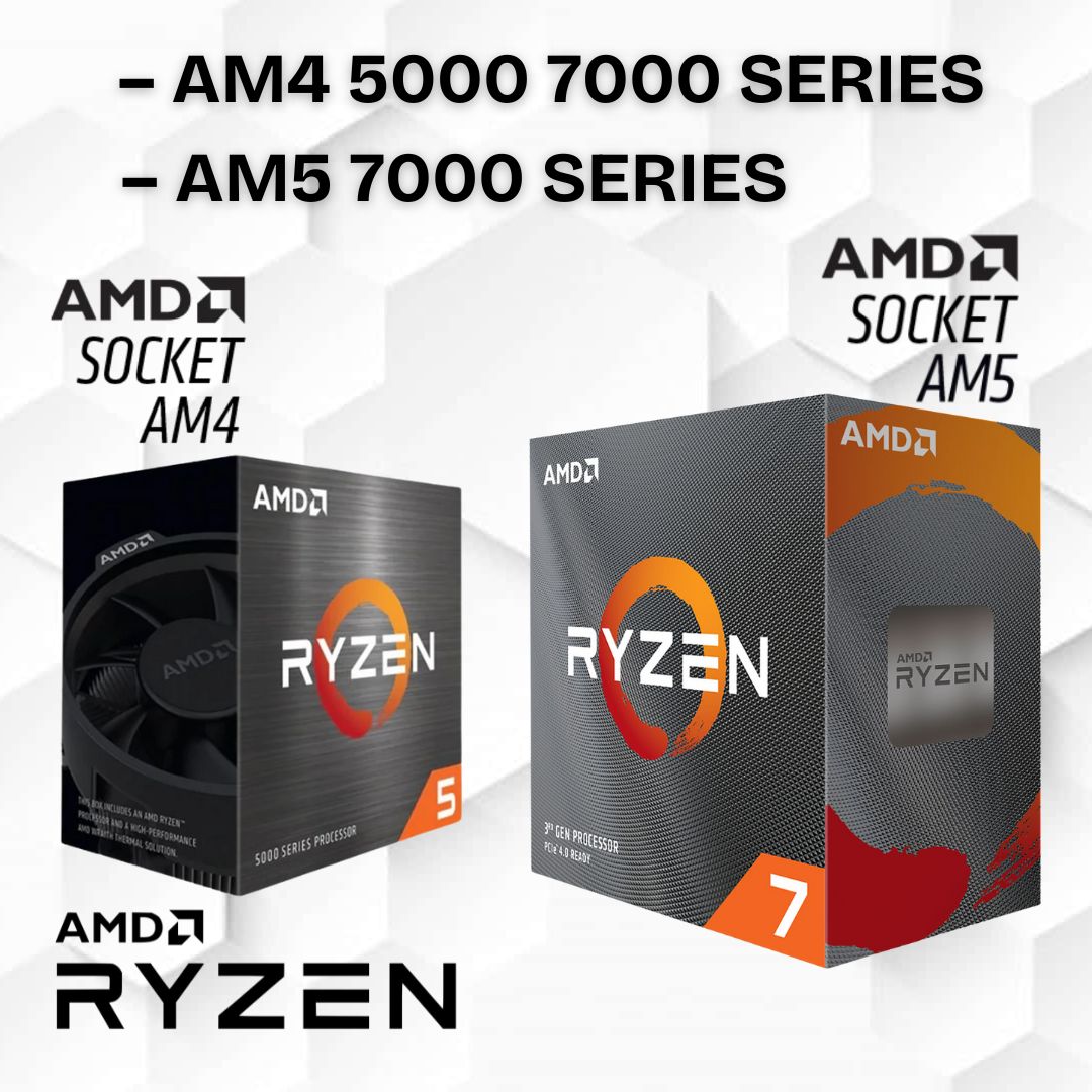 AMD RYZEN AMD/AM5 PROCESSOR RYZEN5--5500/5600/5600GT/5600X/7500F RYZEN 7 5700X CPU WITH 3 YEAR ...
