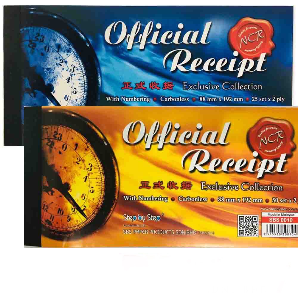 3 buku ORIGINAL Official Receipt Book NCR SBS / OFFICIAL RECEIPT ...