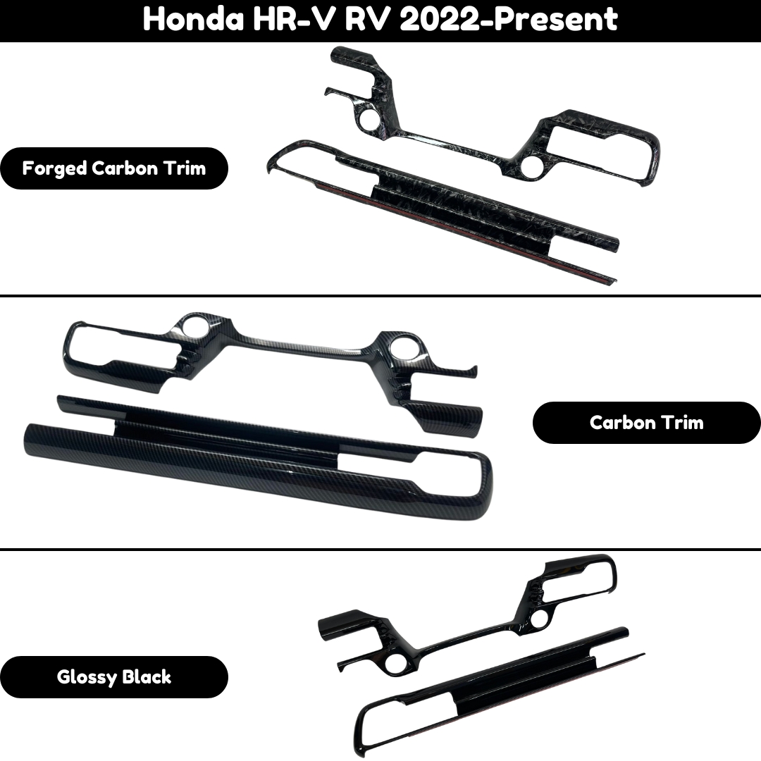 Honda HRV HR-V RV 2022-2025+ Forged Carbon Trim&Glossy Black Full Air ...