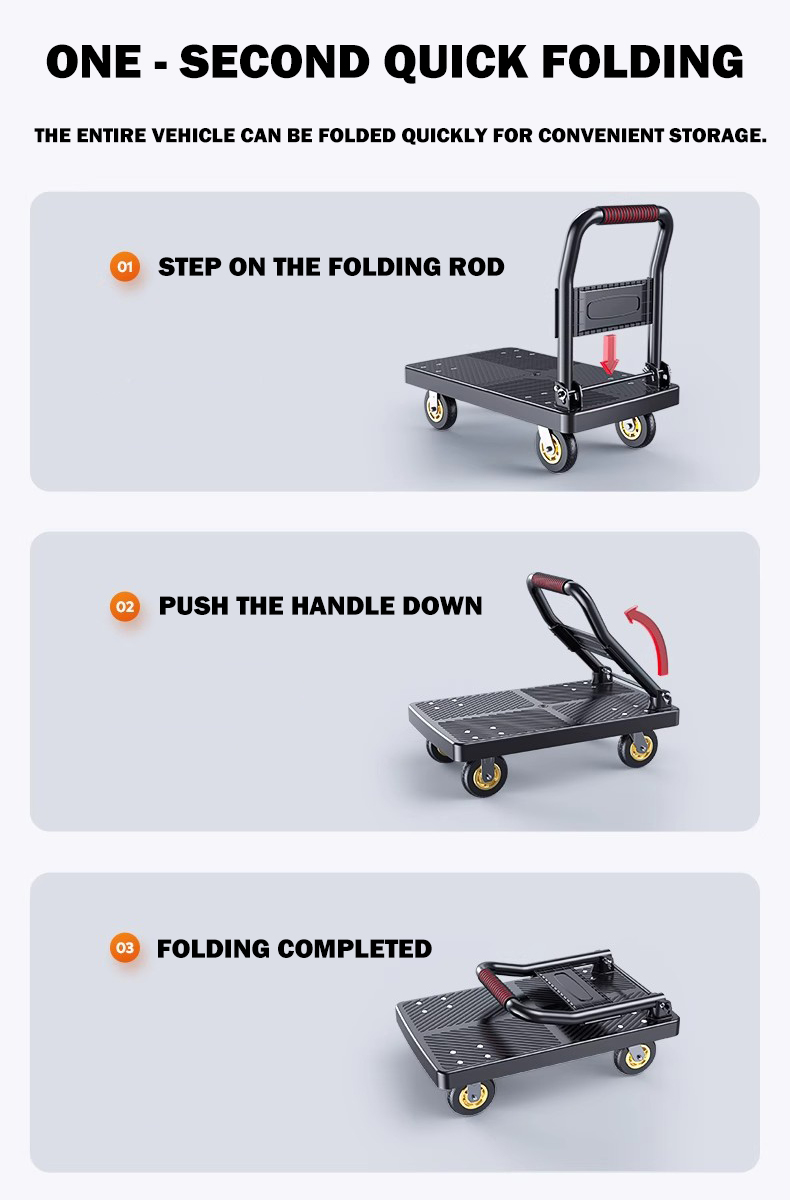 Trolley Heavy Duty Troli Barang Foldable 1000KG Hand Truck 手推車 拉貨 Troli Beroda | Shopee Malaysia