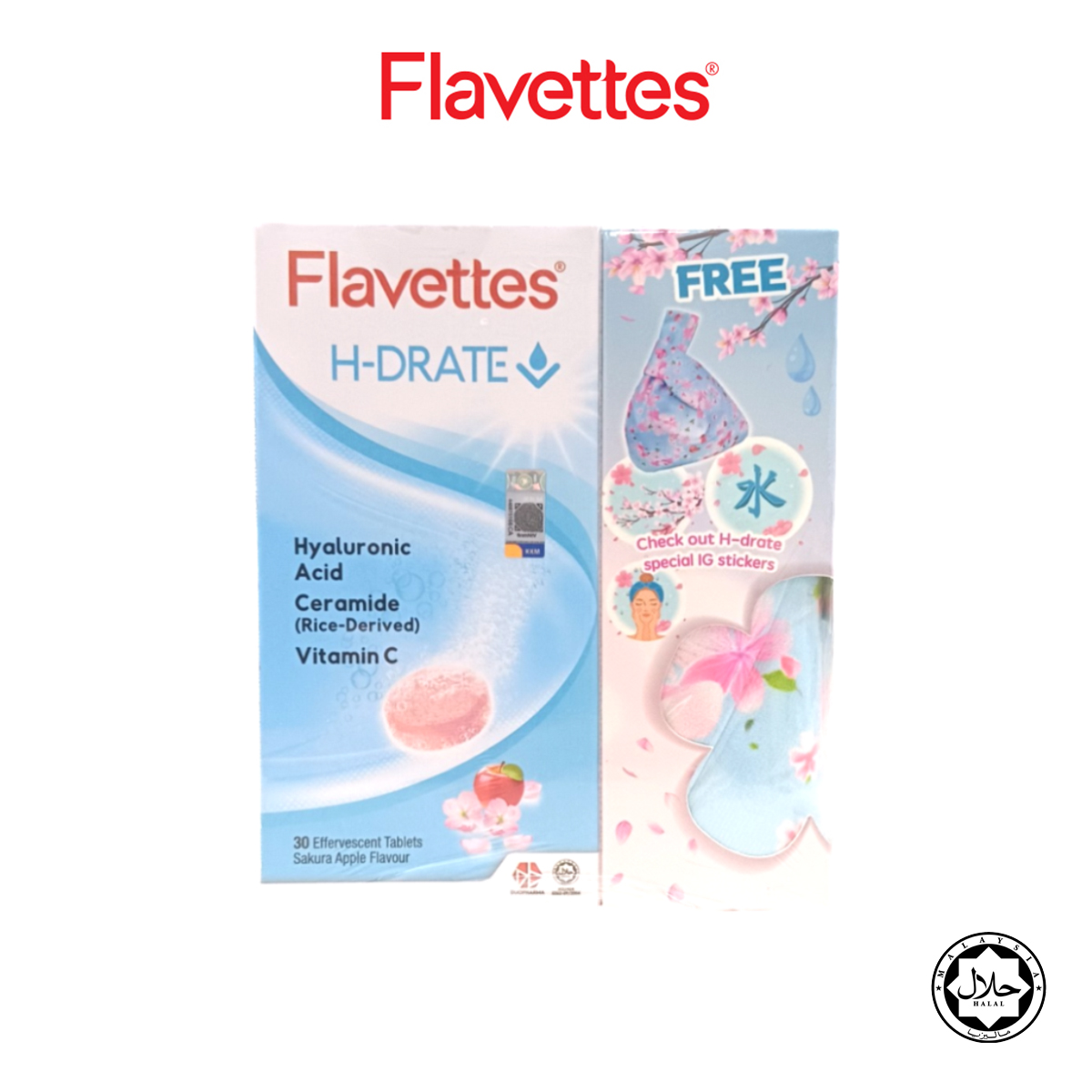 Flavettes Effervescent H-Drate 30's (FOC Knot Bag) | Shopee Malaysia