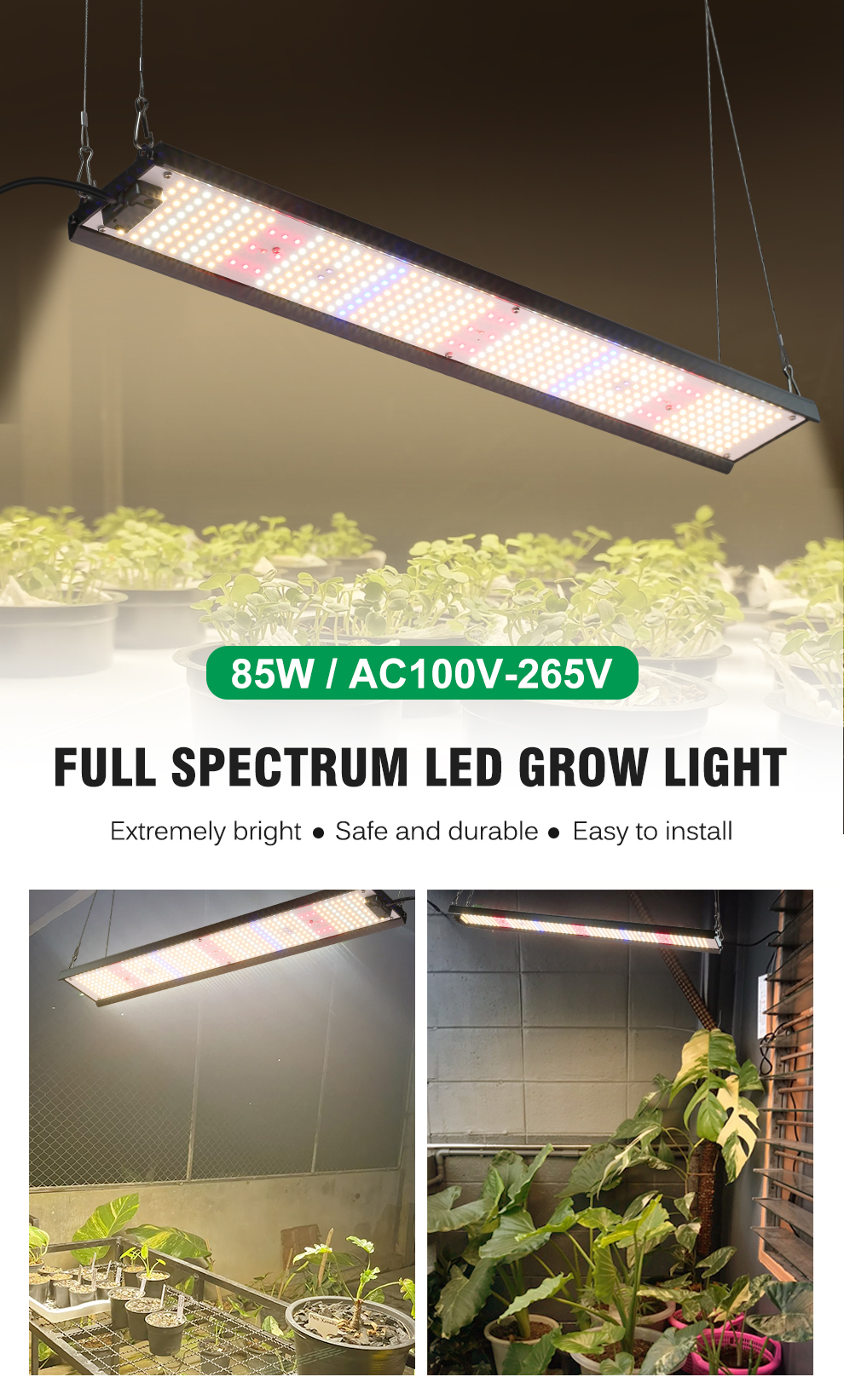 LED Grow Light Samsung LM281B 85w Sunlight Full Spectrum Grow Light For ...