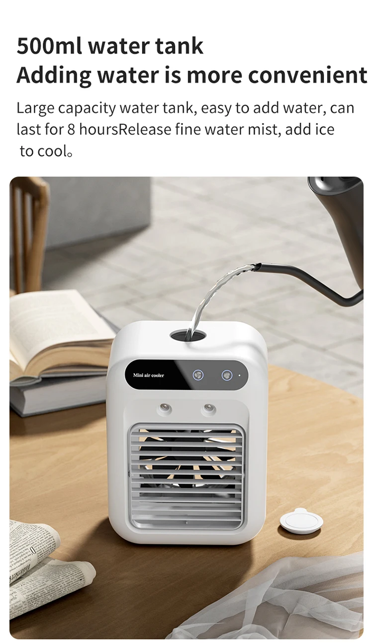 (Ready Stock) ATSSB Portable Humidifier Mini Air Cooler Fan Air ...