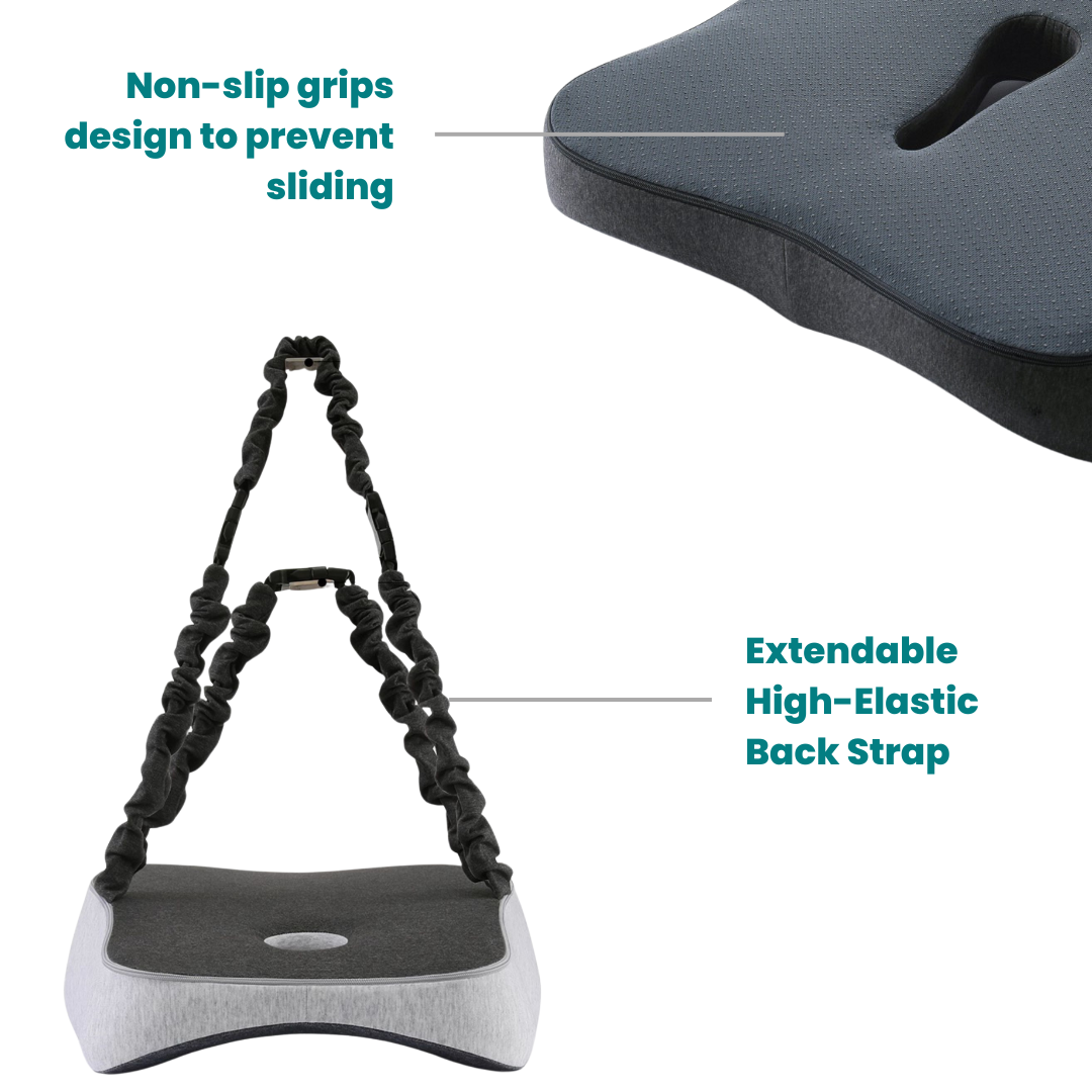 Spinalmate Premiere Ergonomic Spine Support Combo Cushion - Back Waist ...