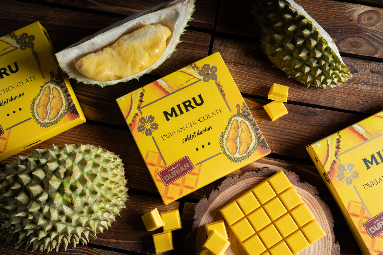 [TwinPack] Halal Miru Premium Durian Chocolate | Bar Coklat Durian ...