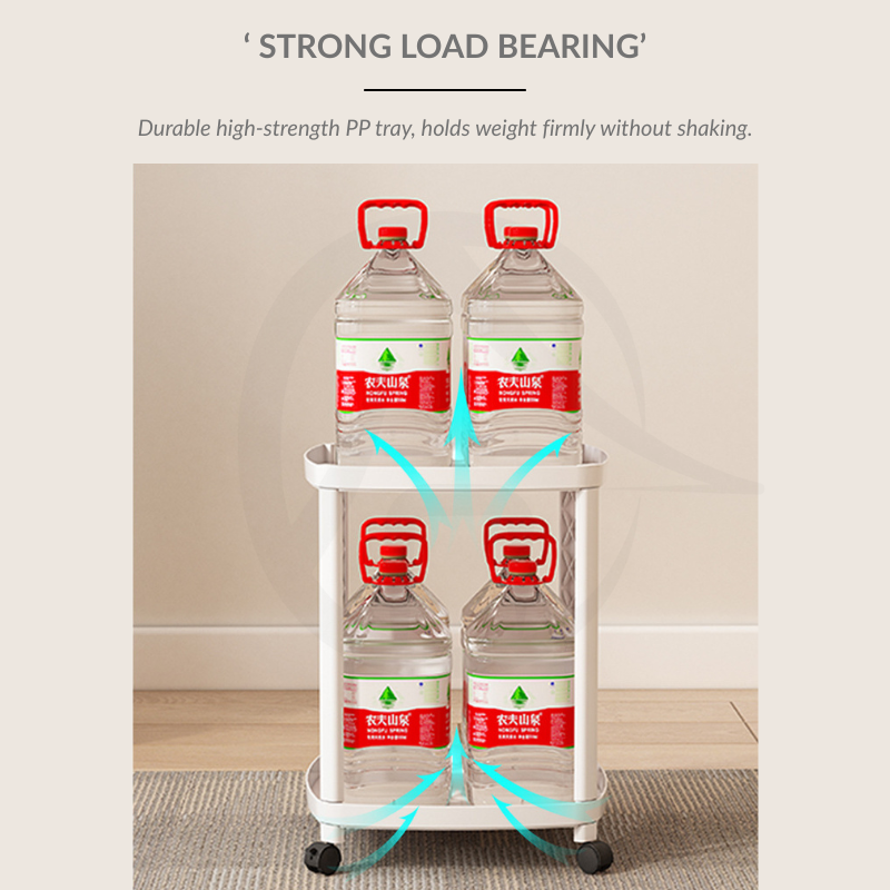 Multi-Level Trolley Rack with Wheels Moveable Minimalist Kitchen ...