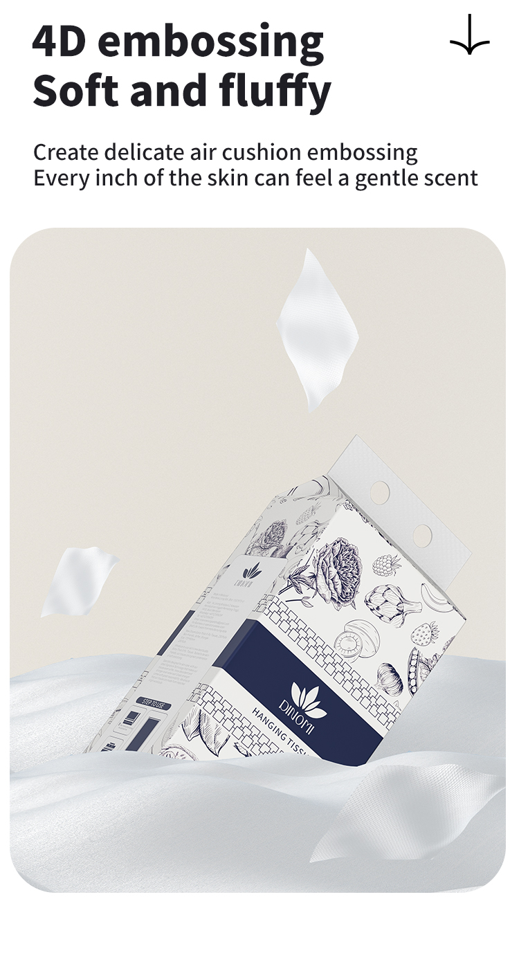 Dinomi [4 Packs] (Cute Hanging Tissue) 230 Pulls tisu cheerful popi ...