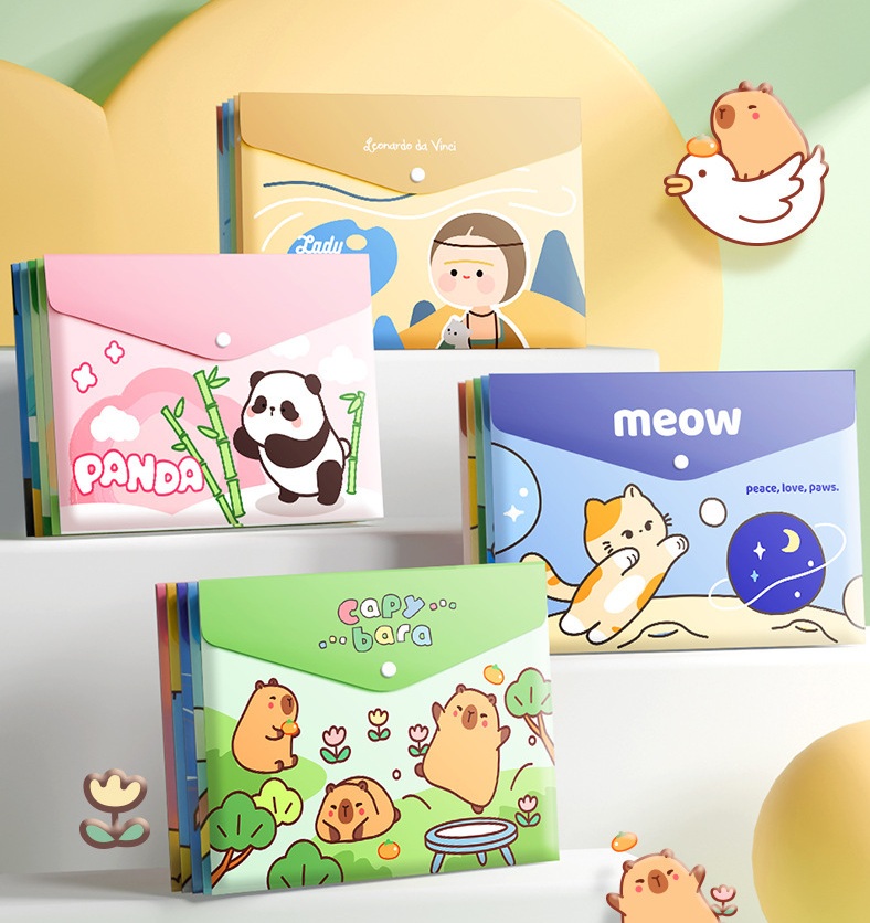 Cartoon A4 File A4 /File Folder Fail Plastik /Fail Buku Sekolah 卡通文件夹 ...