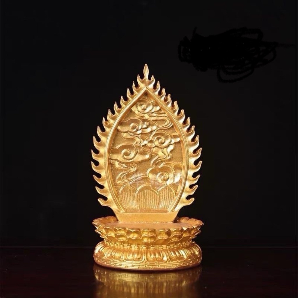Solid wood gilded Buddha statue base Guanyin Bodhisattva backlit lotus ...