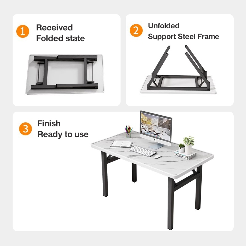 OOKAS Meja lipat/Foldable Table/Computer table / Study Desk/Office Desk ...