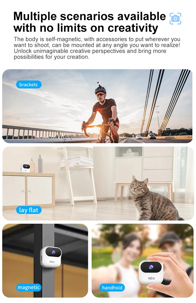 Mini Camera 1080P WiFi Smart Home Security Camera Monitor Camcorders ...
