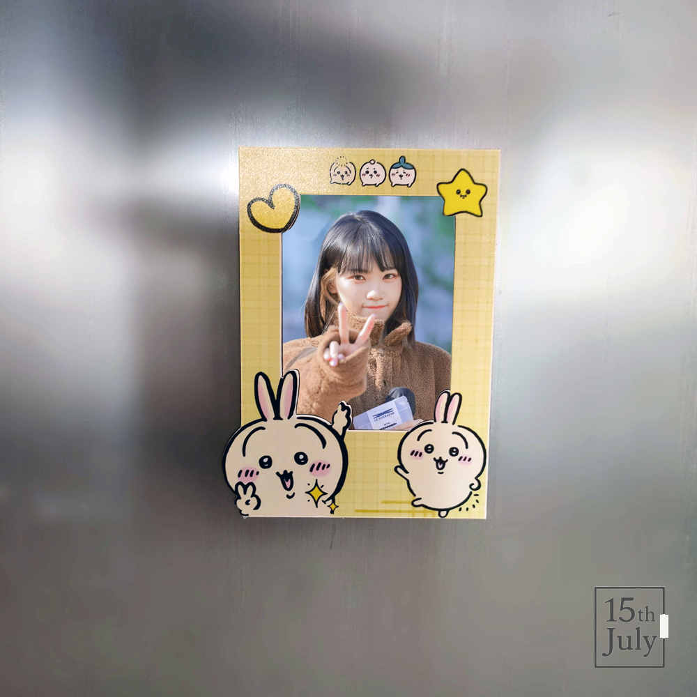 Chiikawa Magnetic Photo Frame (Lomo Card Size) | Fridge Magnet | Gambar ...