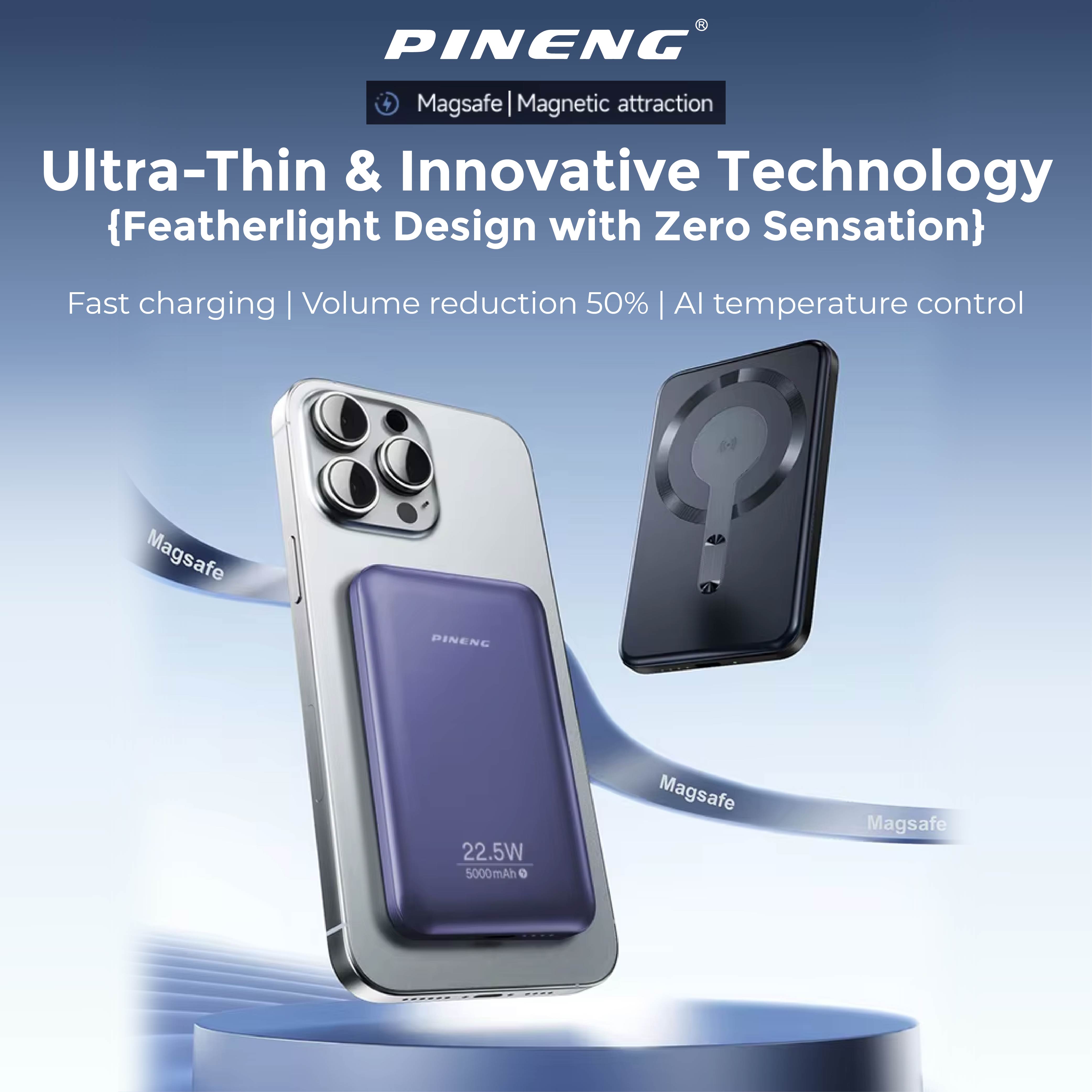 Pineng PN-711PD 20W Fast Charge 5000mAh Magnetic Wireless (15W) Slim ...