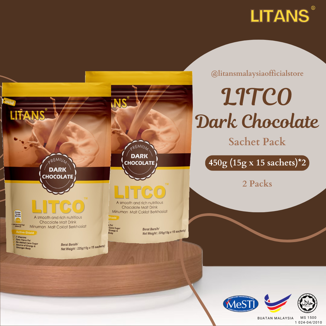 LITANS Dark Chocolate Nutritious Malted Drink / Minuman Malt Berkhasiat ...