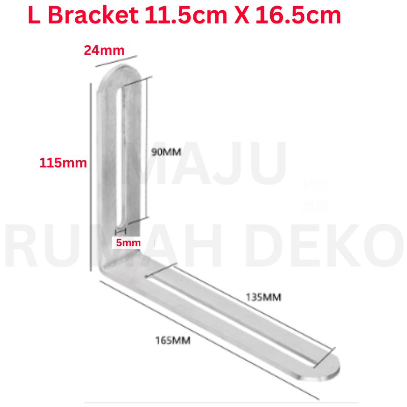 MAJU Multipurpose Stainless Steel 304 Heavy Duty L shape Bracket wall ...
