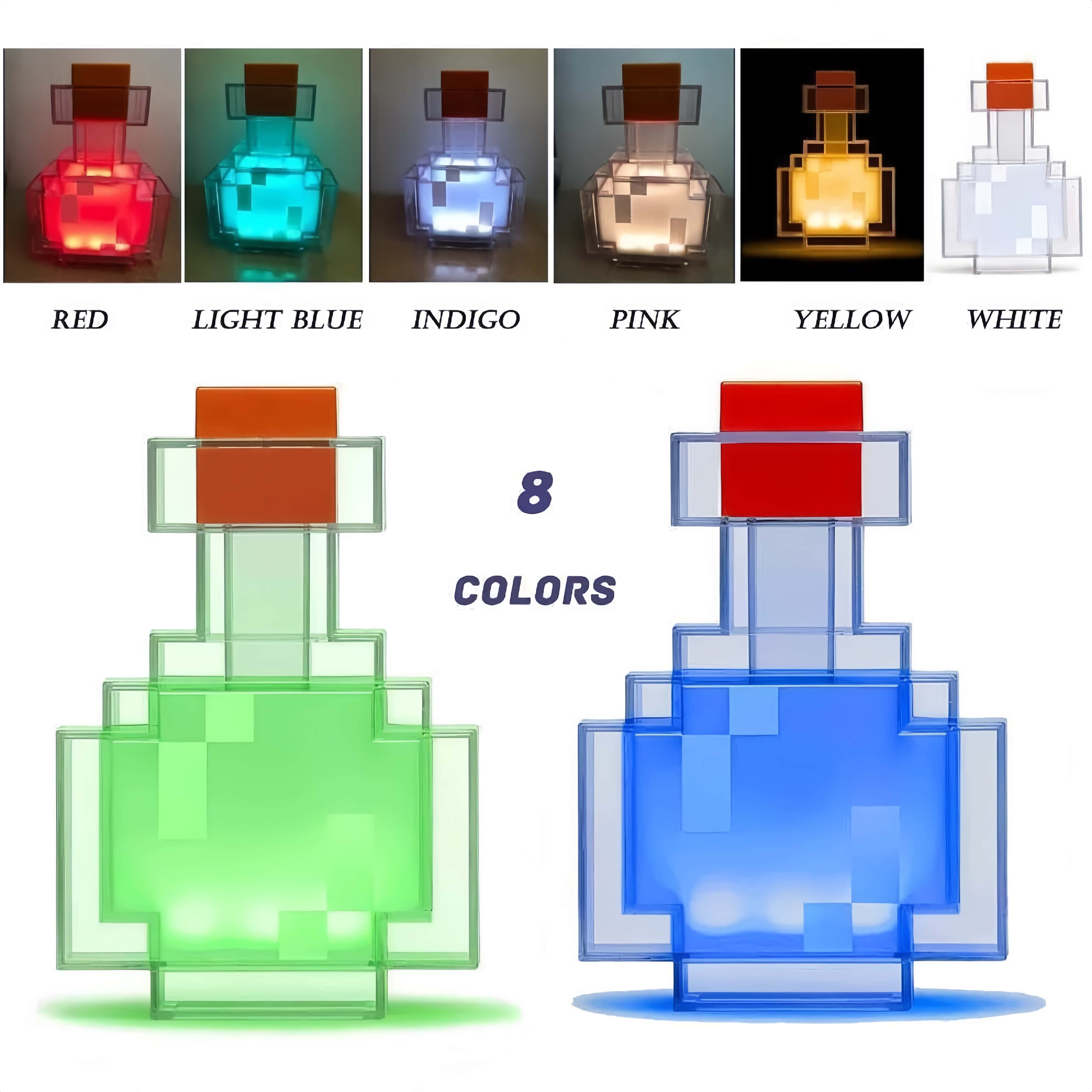 Ore Lamp Color Changing Potion Bottle Minecraft Torch Model Gift Night ...