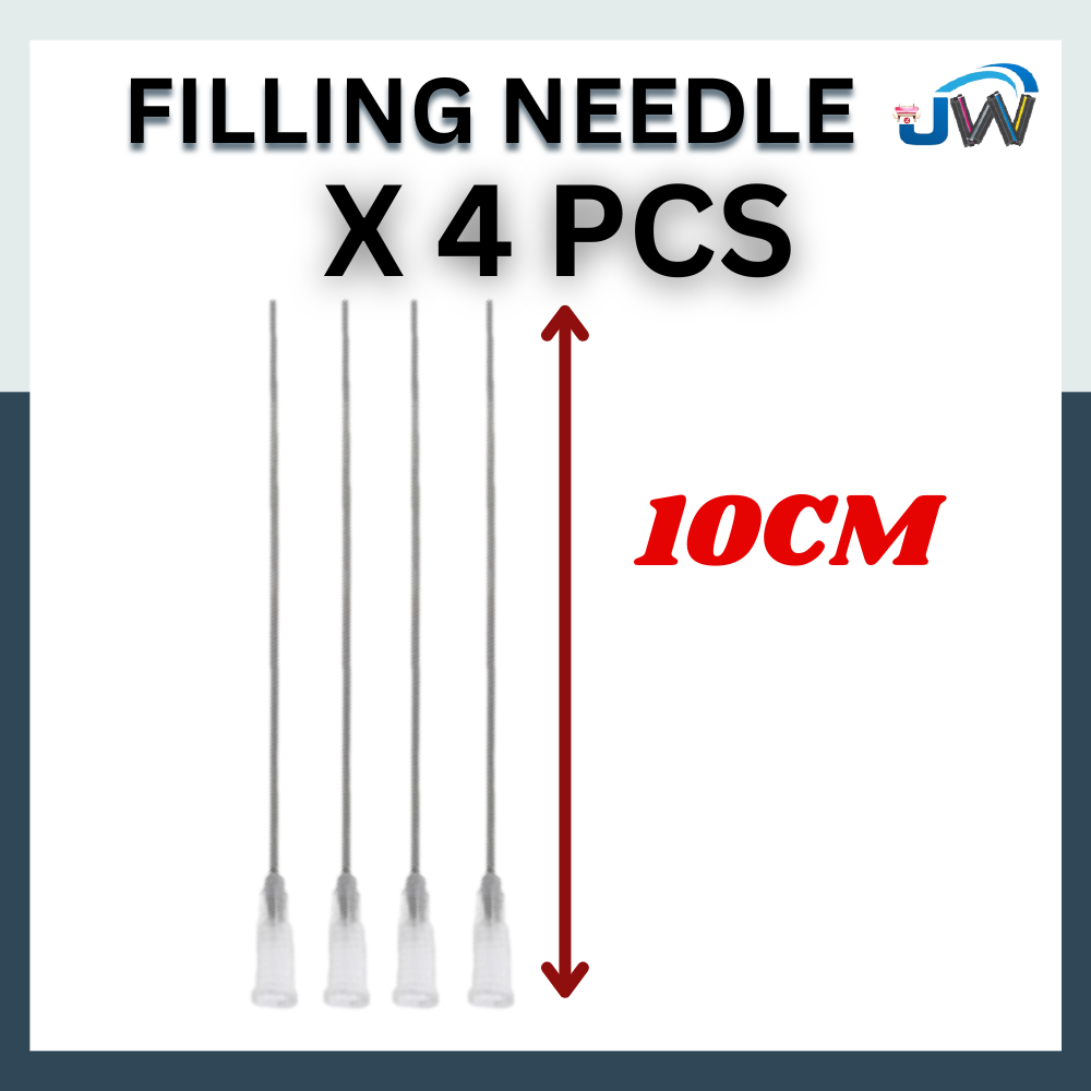 Dye Ink Refill Ink Syringe 10CM Extra Long Blunt Needle for HP Canon ...