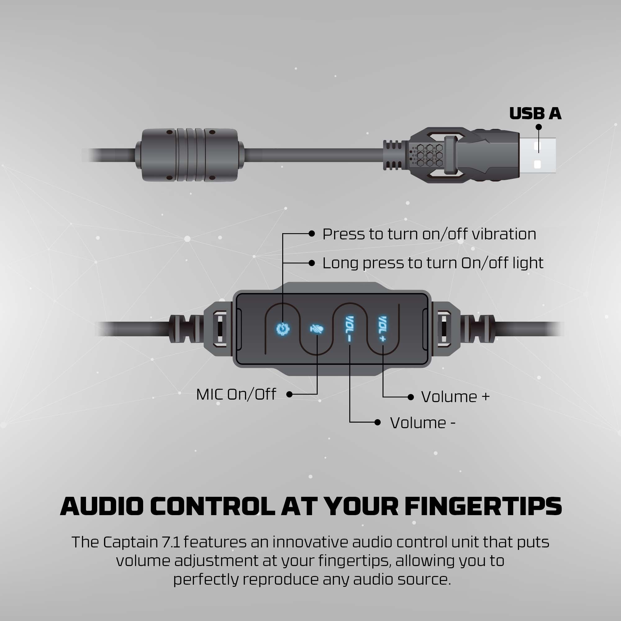 FANTECH HG11 Pro Vibration Virtual 7.1 Surround Sound Gaming Headset ...
