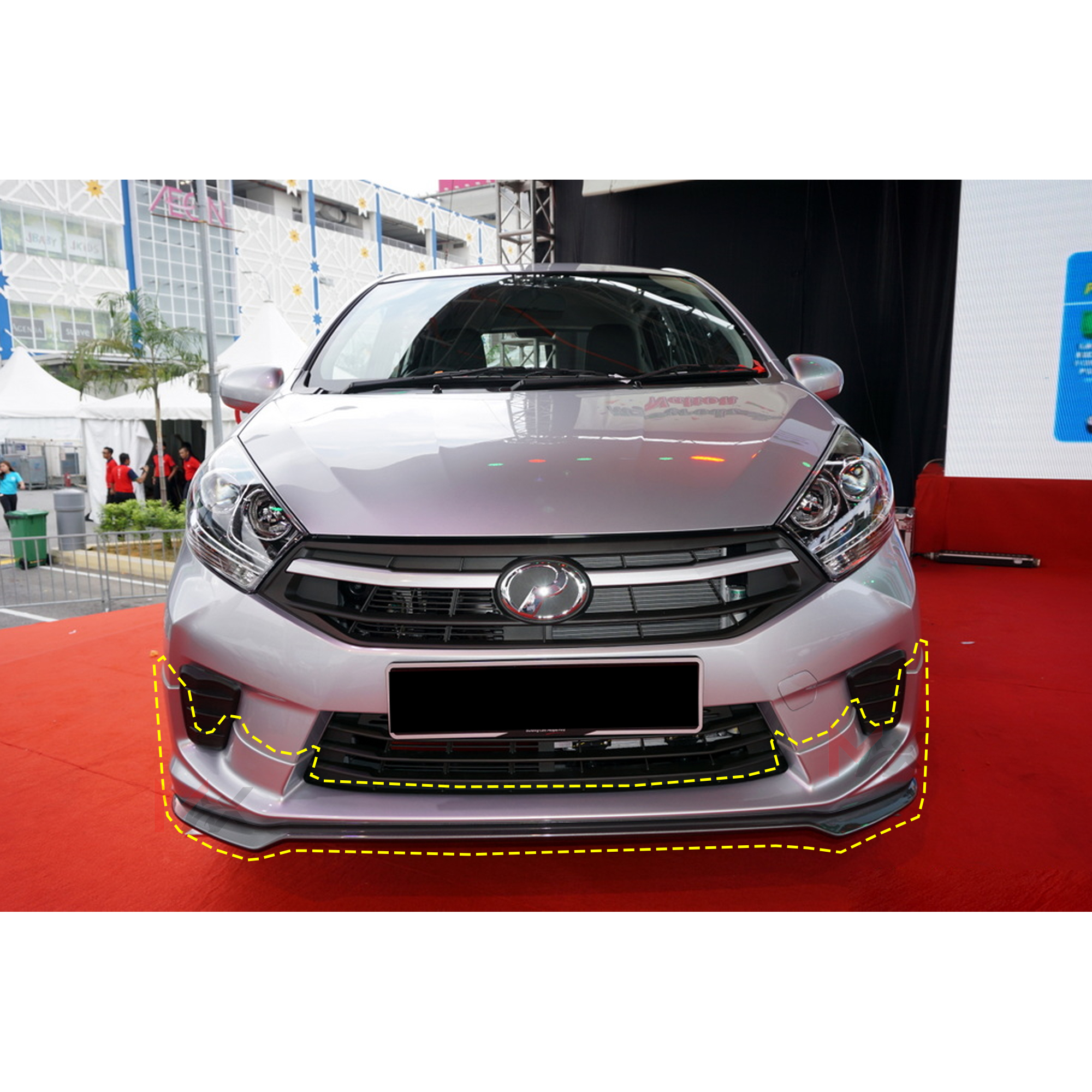 PERODUA AXIA 2023 E RAHMAH GEAR UP STYLE FULLSET SKIRTING (FRONT SKIRT ...
