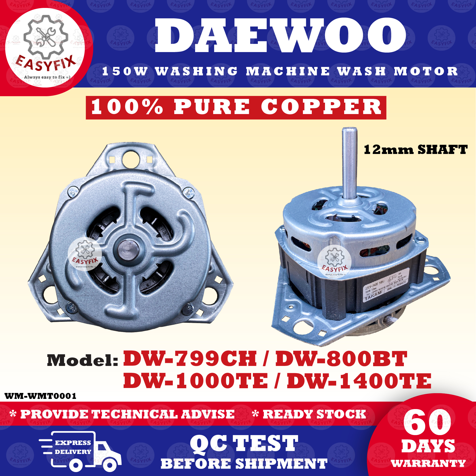 DW-799CH / DW-800BT / DW-1000TE / DW-1400TE DAEWOO SEMI-AUTO WASHING ...