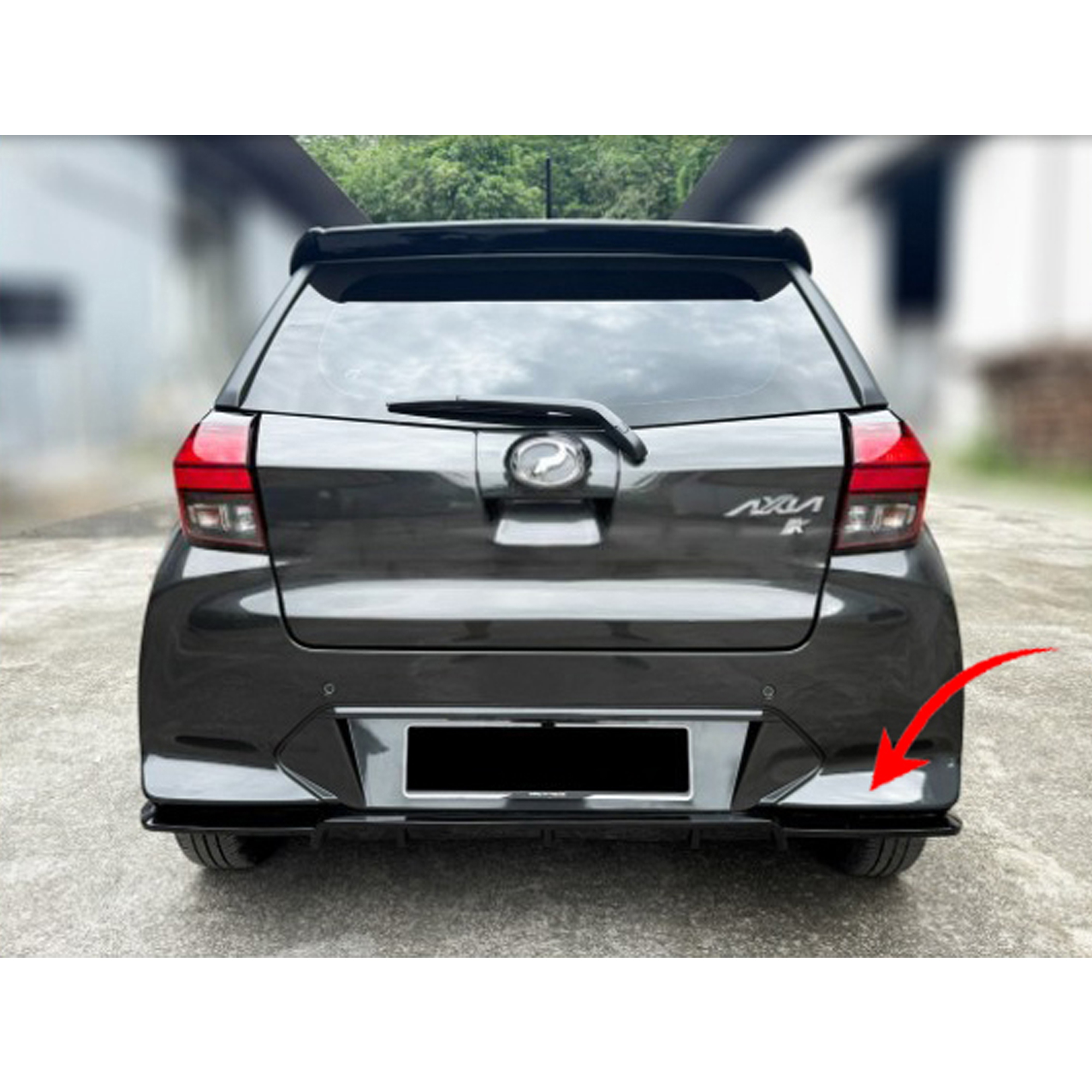 PERODUA AXIA 2023 R DESIGN STYLE REAR DIFFUSER BELKANG BUMPER LIP WITH ...