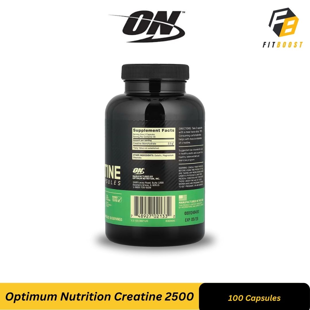 Optimum Nutrition,Creatine 2500 Caps,100 Capsules | Shopee Malaysia