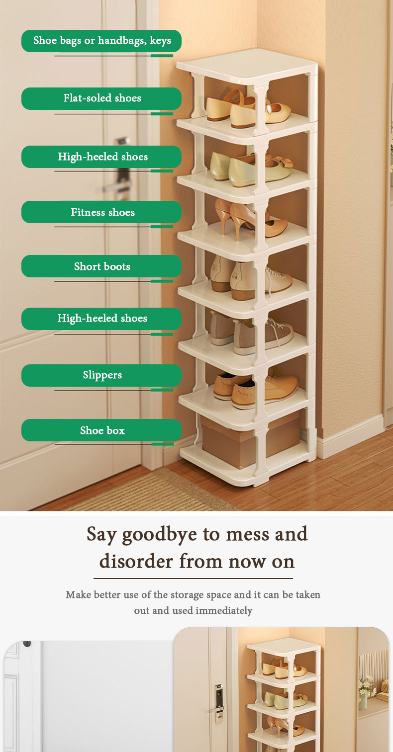 Shoe Rack Multi Layer Foldable Narrow Shoe Rack Plastic Simple Shoe ...