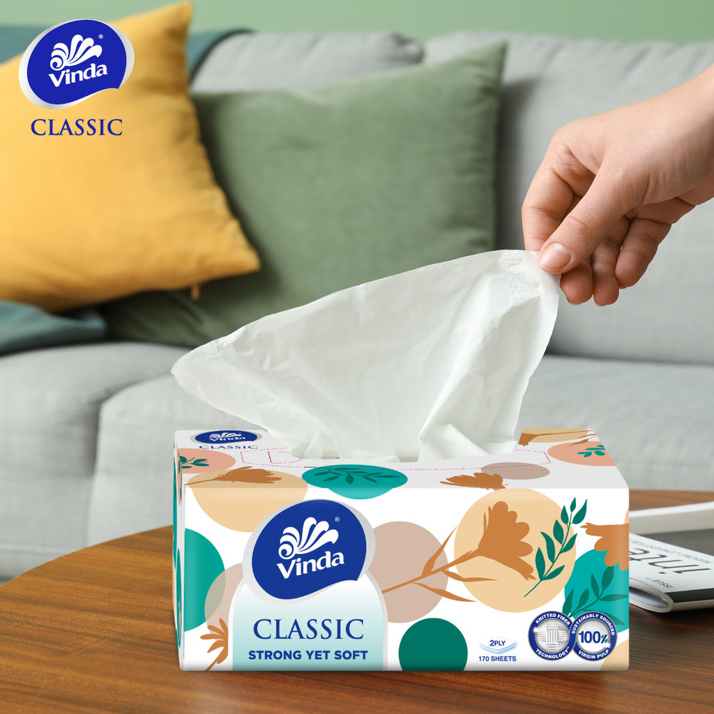 Vinda Classic Kotak Tisu Muka 2-lapis (4x170s) Vinda Classic Box Facial ...