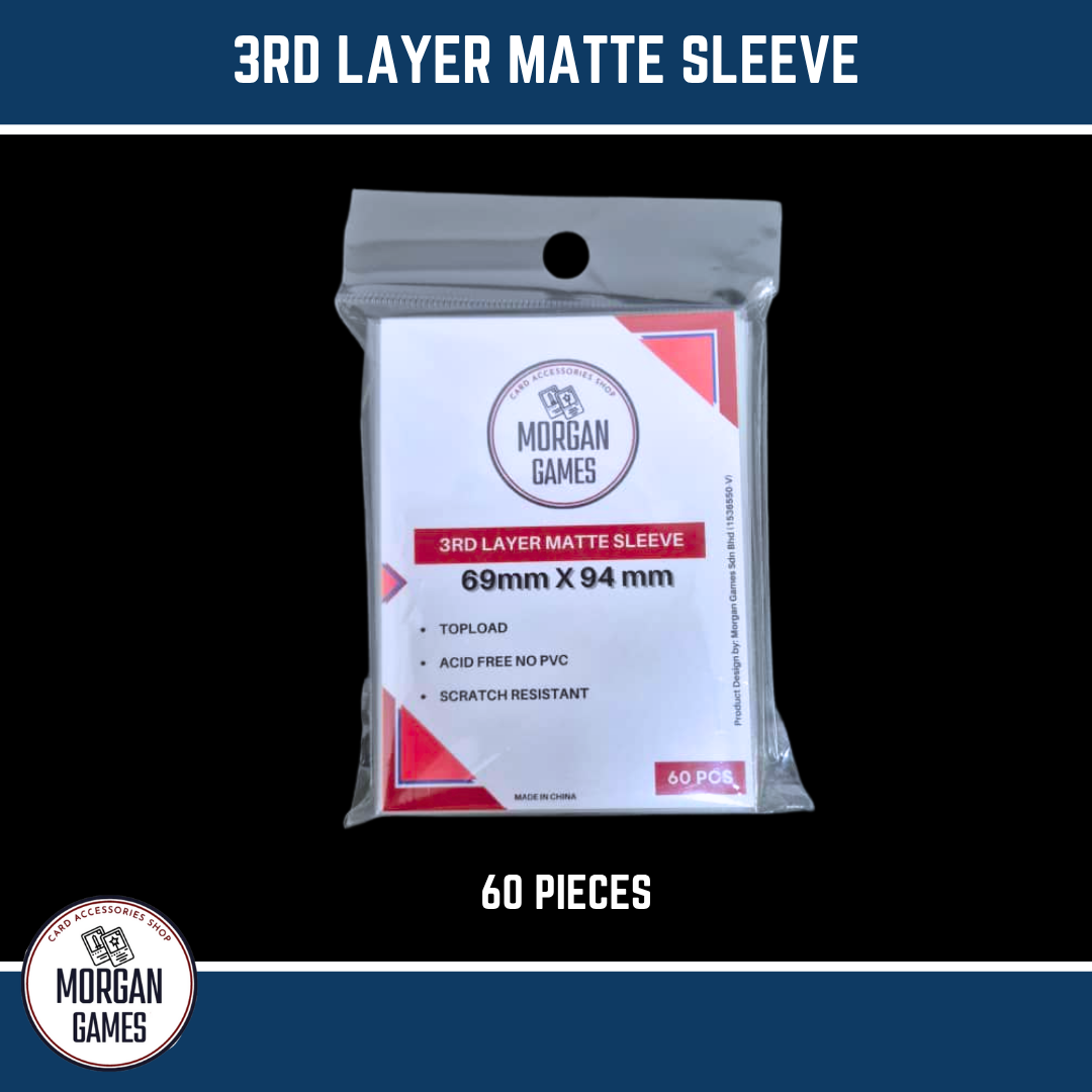 【Morgan Games】[Ready Stock] 60 Pieces Third Layer Morgan Matte Sleeve ...
