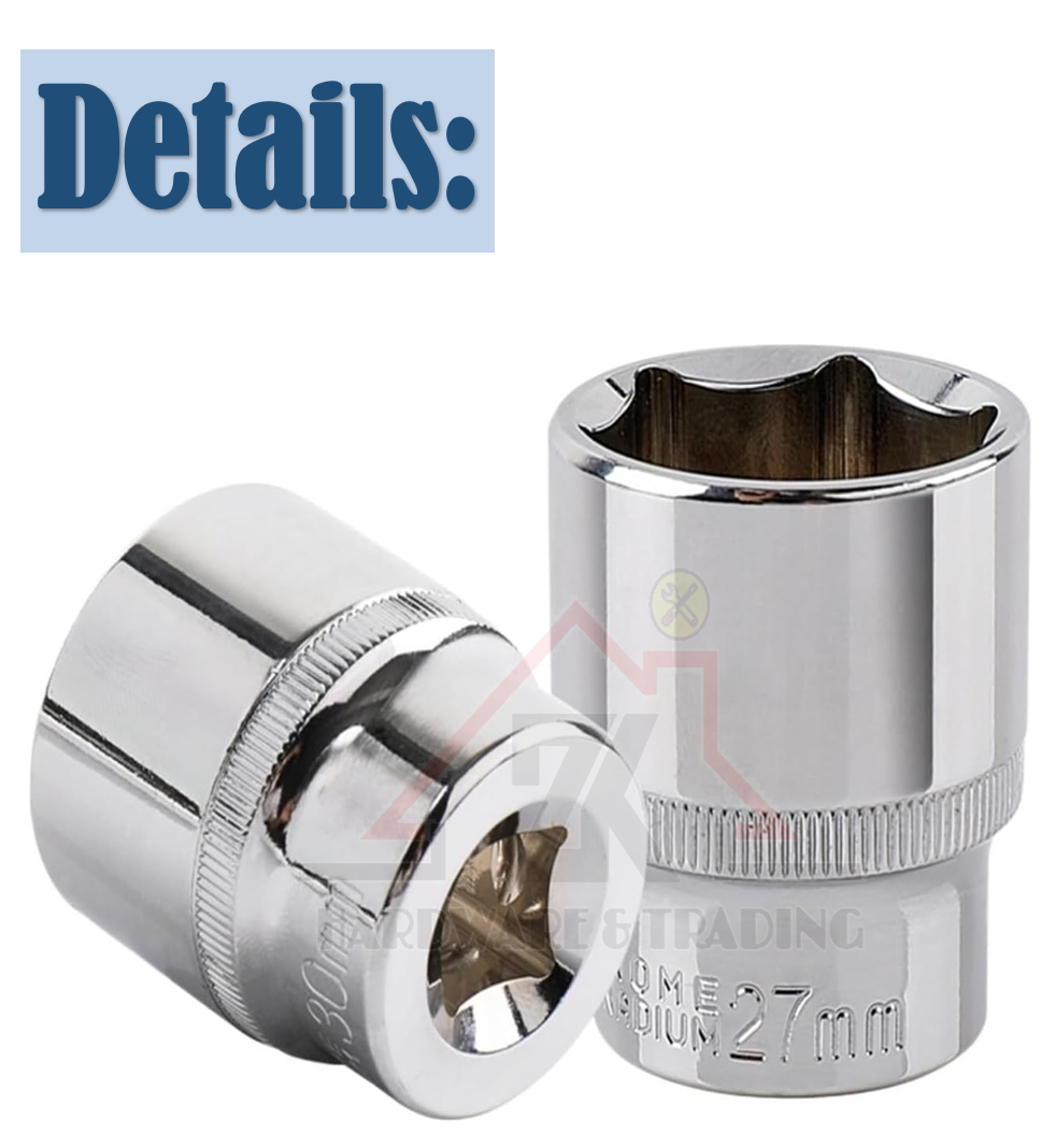 Chrome Box Socket Spanner Spanar Box Soket 8MM-32MM Hexagon 6 Point ...
