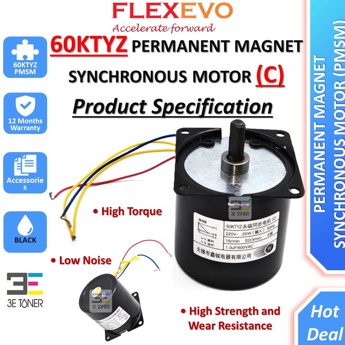 60KTYZ Permanent Magnet Synchronous Motor (C) PMSM Electric Projection ...