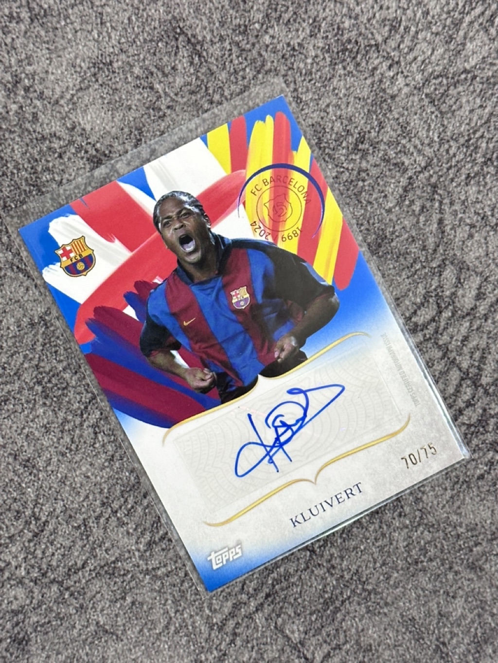 2024-25 Topps 125 Years Anniversary FC Barcelona Kluivert /75 Autograph ...
